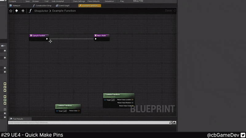QUICK DEV TIP #29 UE4 - Quick Make Pins — CBgameDev