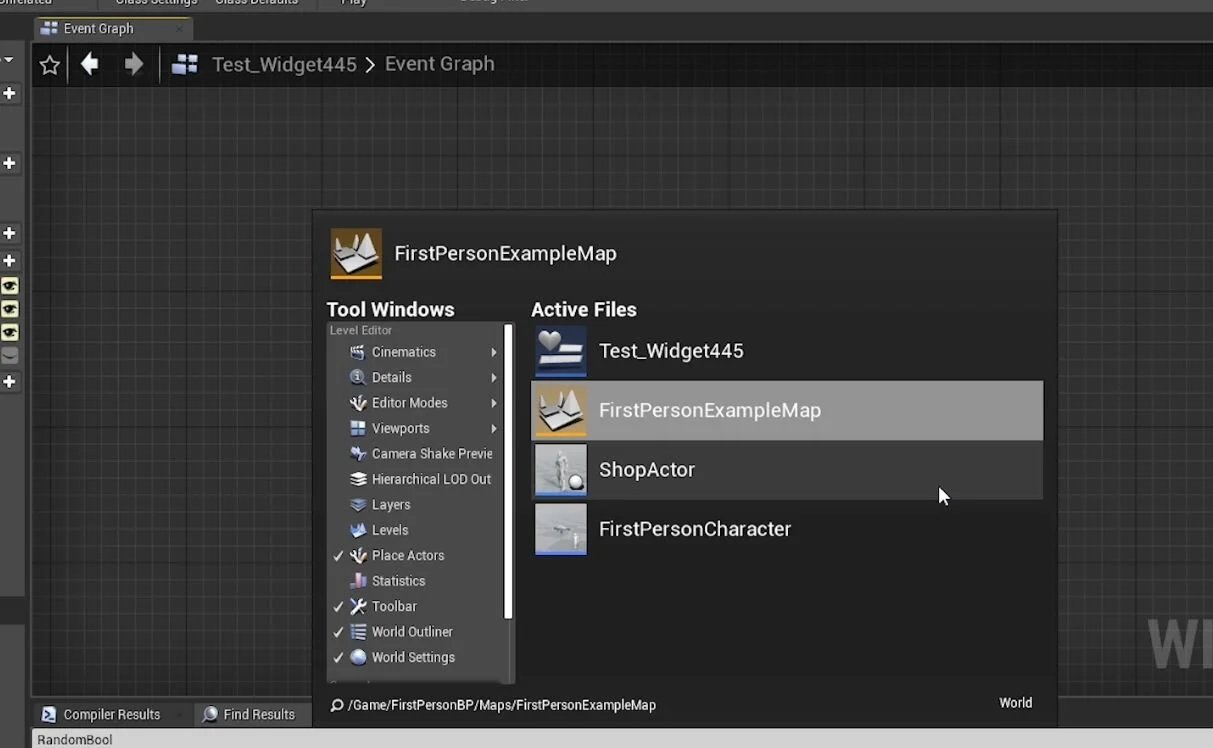 QUICK DEV TIP #35 UE4 / UE5 - Quick Switch Tabs — CBgameDev