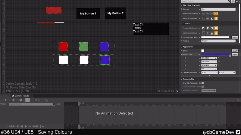 QUICK DEV TIP #36 UE4 / UE5 - Saving Colours — CBgameDev