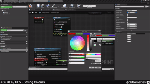 QUICK DEV TIP #36 UE4 / UE5 - Saving Colours — CBgameDev