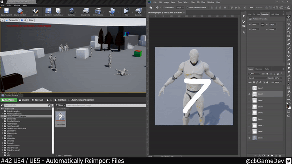 QUICK DEV TIP #42 UE4 / UE5 - Automatically Reimport Files — CBgameDev