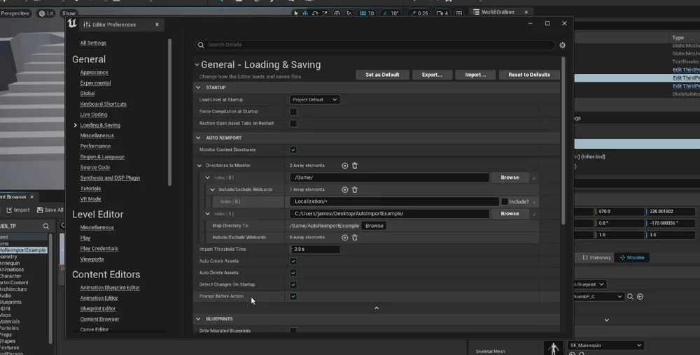 QUICK DEV TIP #42 UE4 / UE5 - Automatically Reimport Files — CBgameDev