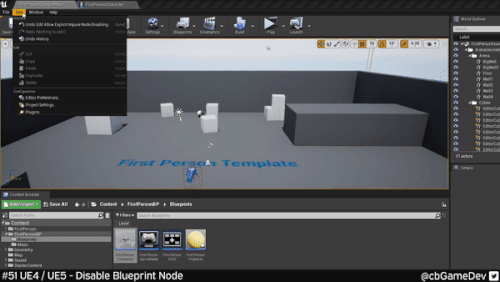 QUICK DEV TIP #51 UE4 / UE5 - DISABLE BLUEPRINT NODE — CBgameDev