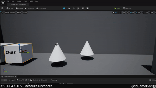 QUICK DEV TIP #63 UE4 / UE5 - MEASURING DISTANCES — CBgameDev