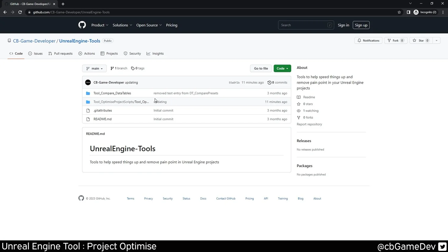 New Unreal Engine Tool: Project Optimise! — CBgameDev