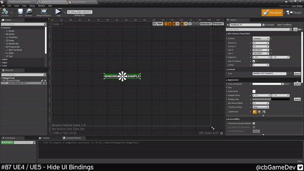 QUICK DEV TIP #87 UE4 / UE5 - HIDE UI BINDINGS — CBgameDev