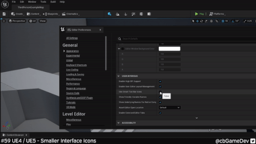 QUICK DEV TIP #59 UE4 / UE5 - SMALLER INTERFACE ICONS — CBgameDev