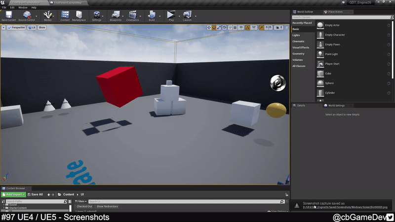 QUICK DEV TIP #97 UE4 / UE5 - Screenshots — CBgameDev