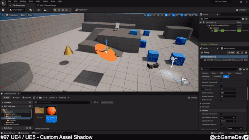 QUICK DEV TIP #98 UE4 / UE5 - Custom Asset Shadow — CBgameDev