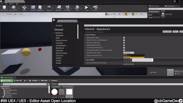 QUICK DEV TIP #99 UE4 / UE5 - Editor Asset Open Location — CBgameDev