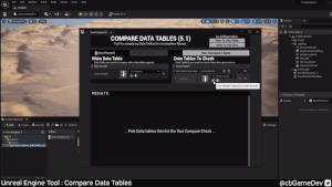 Compare Data tables Tool for Unreal Engine — CBgameDev