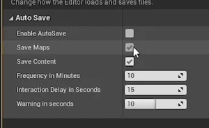 QUICK DEV TIP #65 UE4 / UE5 - EDIT AUTOSAVE SETTINGS — CBgameDev