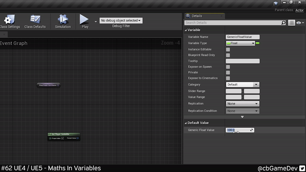QUICK DEV TIP #62 UE4 / UE5 - MATHS IN VARIABLES — CBgameDev