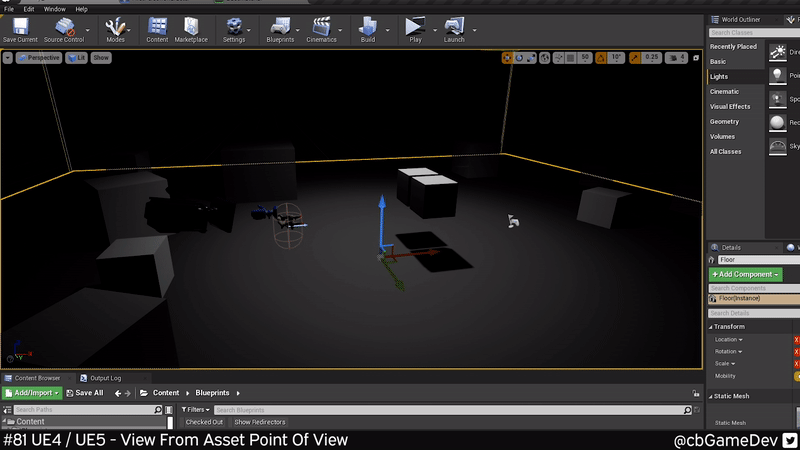 Quick Dev Tip 81 Ue4 Ue5 View From Asset Point Of View — Cbgamedev