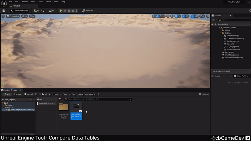 Compare Data tables Tool for Unreal Engine — CBgameDev