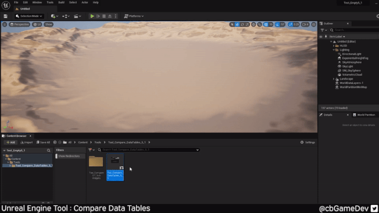 Compare Data tables Tool for Unreal Engine — CBgameDev