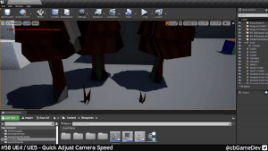 QUICK DEV TIP #58 UE4 / UE5 - QUICK ADJUST CAMERA SPEED — CBgameDev