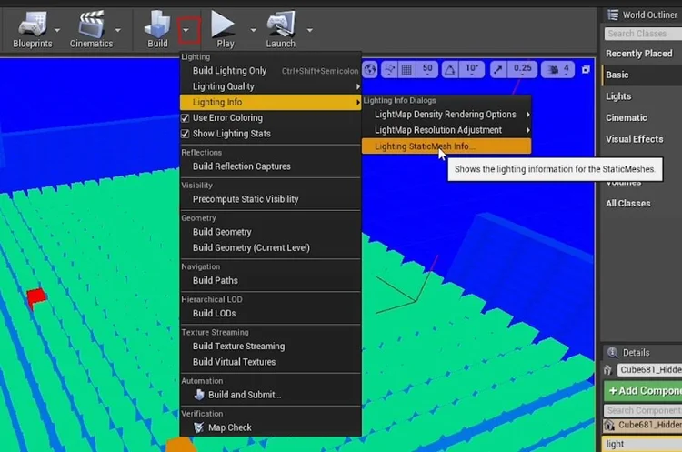 QUICK DEV TIP #53 UE4 / UE5 - LIGHT MAP STATISTICS — CBgameDev