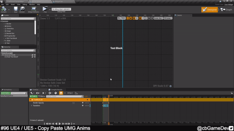 QUICK DEV TIP #96 UE4 / UE5 - Copy Paste UMG Anims — CBgameDev