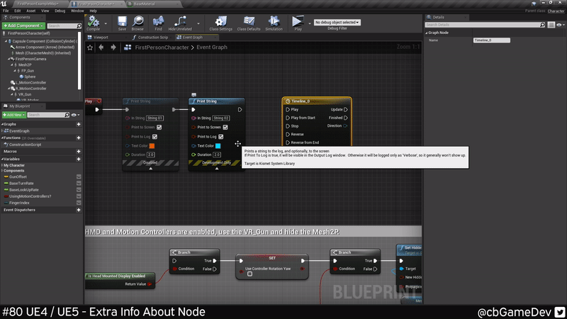 QUICK DEV TIP #80 UE4 / UE5 - EXTRA INFO ABOUT NODES — CBgameDev