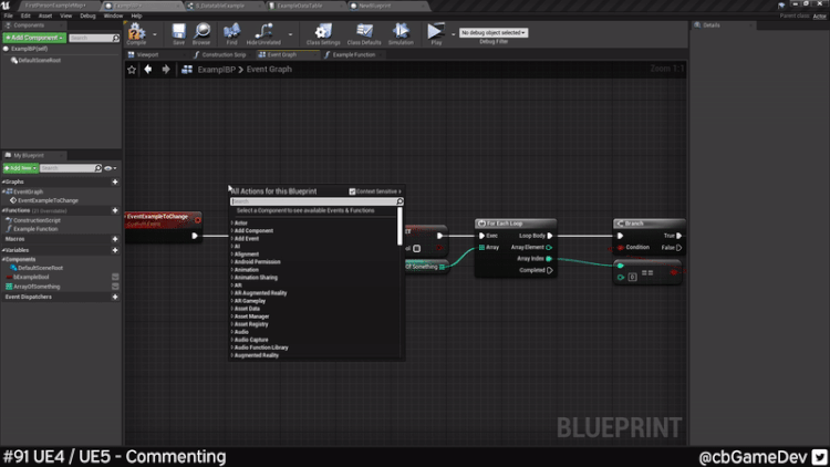QUICK DEV TIP #91 UE4 / UE5 - COMMENTING — CBgameDev