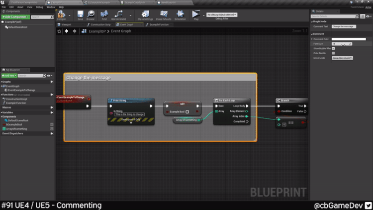 QUICK DEV TIP #91 UE4 / UE5 - COMMENTING — CBgameDev