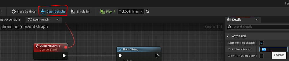 QUICK DEV TIP #74 UE4 / UE5 - OPTIMISING TICK RATE — CBgameDev