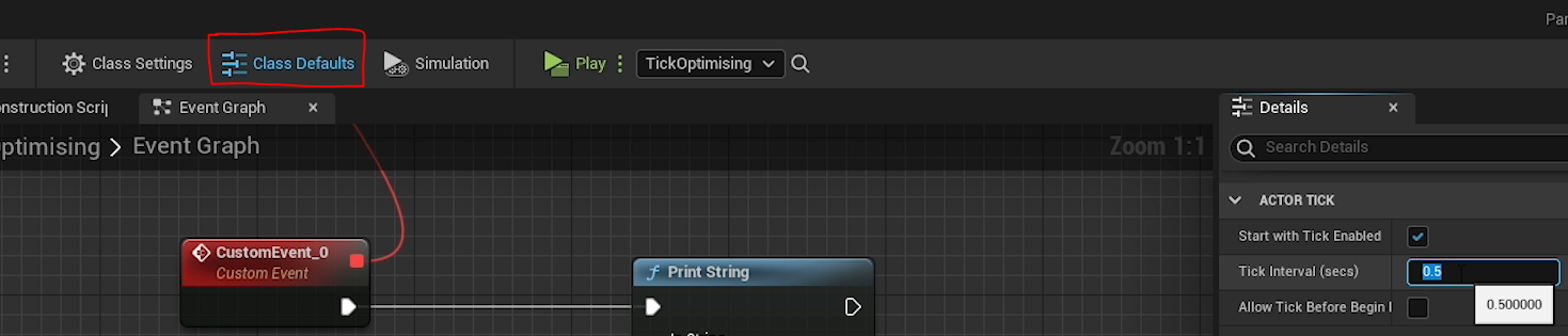 QUICK DEV TIP #74 UE4 / UE5 - OPTIMISING TICK RATE — CBgameDev