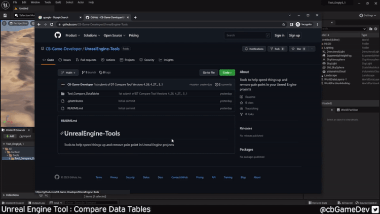 Compare Data tables Tool for Unreal Engine — CBgameDev