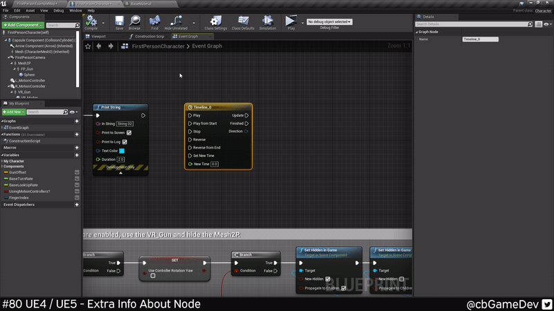 QUICK DEV TIP #80 UE4 / UE5 - EXTRA INFO ABOUT NODES — CBgameDev