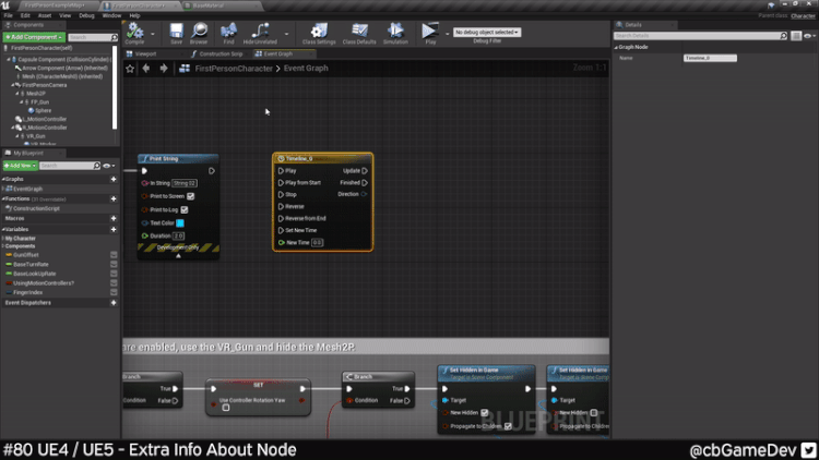 QUICK DEV TIP #80 UE4 / UE5 - EXTRA INFO ABOUT NODES — CBgameDev