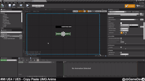 QUICK DEV TIP #96 UE4 / UE5 - Copy Paste UMG Anims — CBgameDev