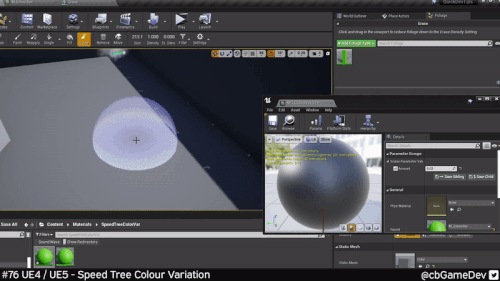 Quick Dev Tip 76 Ue4 Ue5 Speed Tree Colour Variation Node — Cbgamedev