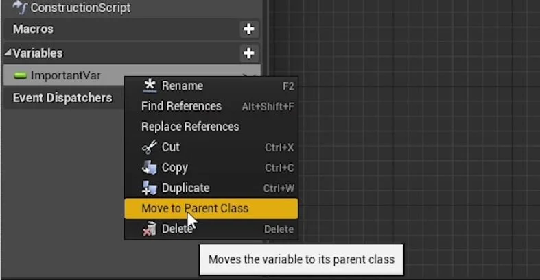 QUICK DEV TIP #55 UE4 / UE5 - Move Variable To Parent — CBgameDev