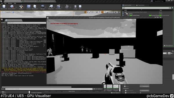 QUICK DEV TIP #73 UE4 / UE5 - GPU VISUALISER — CBgameDev