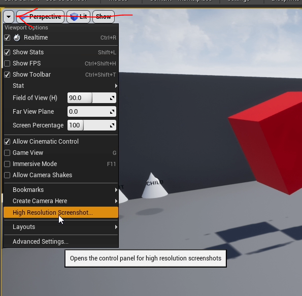 QUICK DEV TIP #97 UE4 / UE5 - Screenshots — CBgameDev