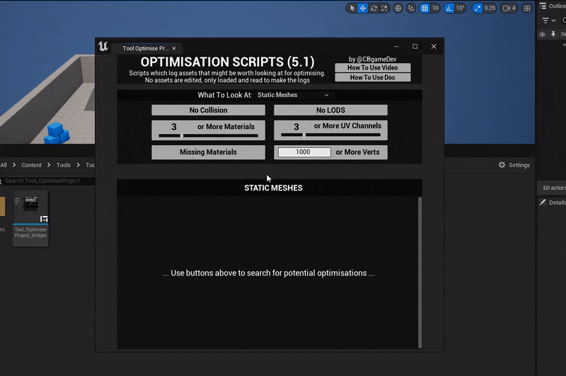 Updated my Free Unreal Engine Tool: Project Optimise — CBgameDev