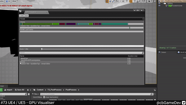 QUICK DEV TIP #73 UE4 / UE5 - GPU VISUALISER — CBgameDev