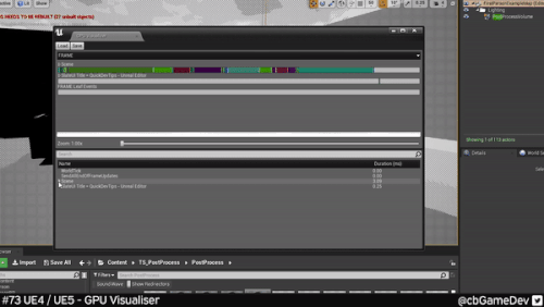 QUICK DEV TIP #73 UE4 / UE5 - GPU VISUALISER — CBgameDev