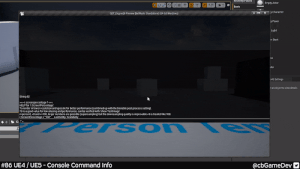 QUICK DEV TIP #86 UE4 / UE5 - CONSOLE COMMAND INFO — CBgameDev