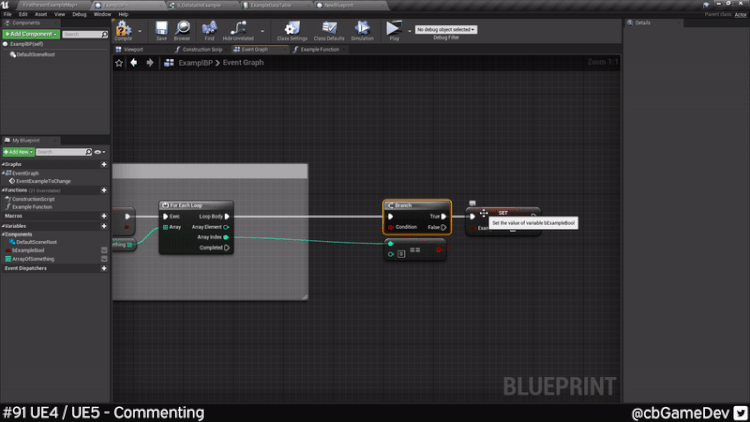QUICK DEV TIP #91 UE4 / UE5 - COMMENTING — CBgameDev