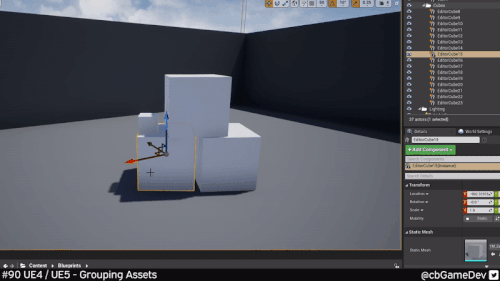 Quick Dev Tip 90 Ue4 Ue5 Grouping — Cbgamedev
