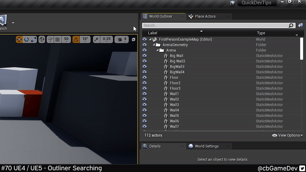 QUICK DEV TIP #70 UE4 / UE5 - OUTLINER FILTERING — CBgameDev