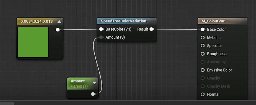 QUICK DEV TIP #76 UE4 / UE5 - SPEED TREE COLOUR VARIATION NODE — CBgameDev