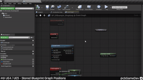 QUICK DEV TIP #61 UE4 / UE5 - STORE BLUEPRINT GRAPH POSITIONS — CBgameDev
