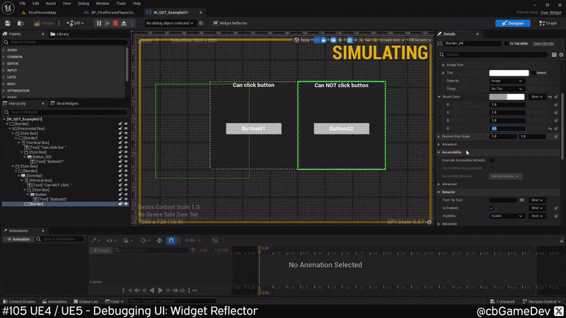 QUICK DEV TIP #105 UE4 / UE5 - Debugging UI With The Widget Reflector — CBgameDev
