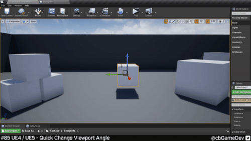 QUICK DEV TIP #85 UE4 / UE5 - QUICK CHANGE VIEWPORT ANGLE — CBgameDev