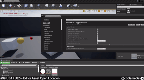 QUICK DEV TIP #99 UE4 / UE5 - Editor Asset Open Location — CBgameDev