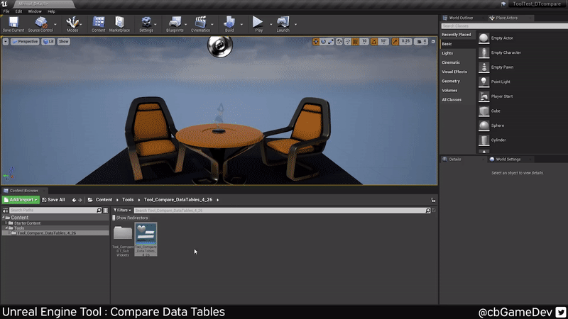 Compare Data tables Tool for Unreal Engine — CBgameDev