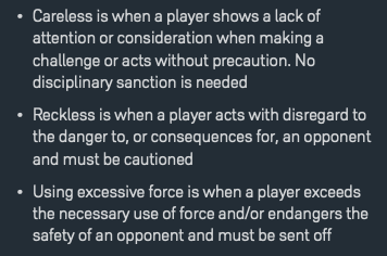 Law 12 - Fouls and Misconduct — Charlotte Referee Organization